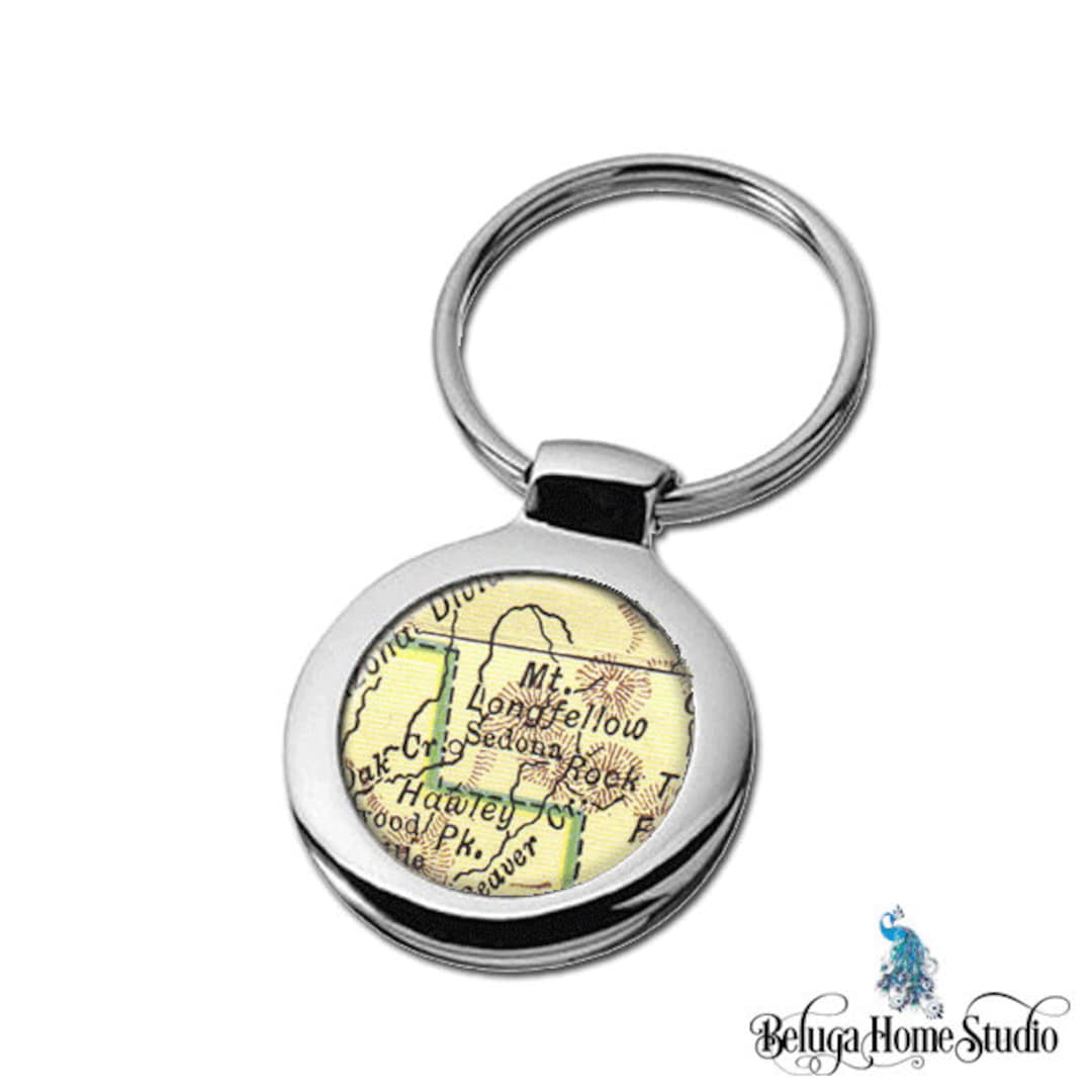 Map Keychain Sedona Arizona Key Ring Fob - Etsy