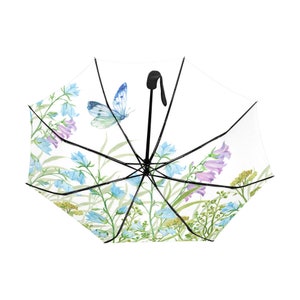 Rain Umbrella / Spring Garden With A Butterfly / Anti UV Automatic ...
