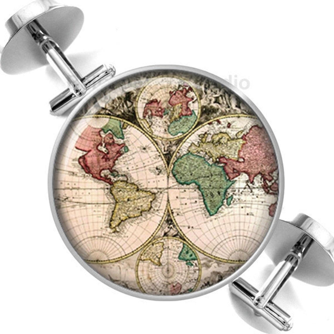 Cufflinks Antique World Map Groomsmen Wedding Party Fathers - Etsy