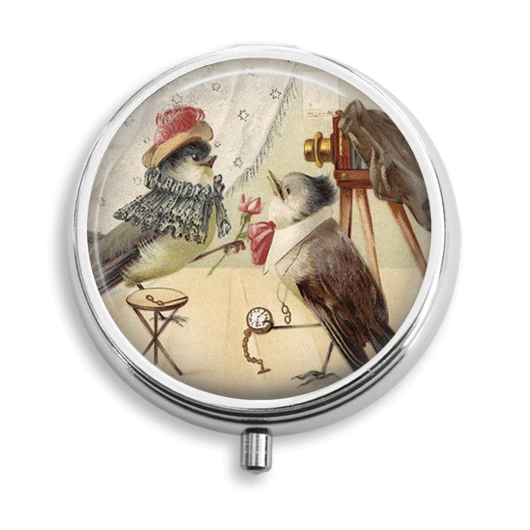 Pill Box Pill Case Bird Model at Photo Shoot Pill Holder Pill Container ...