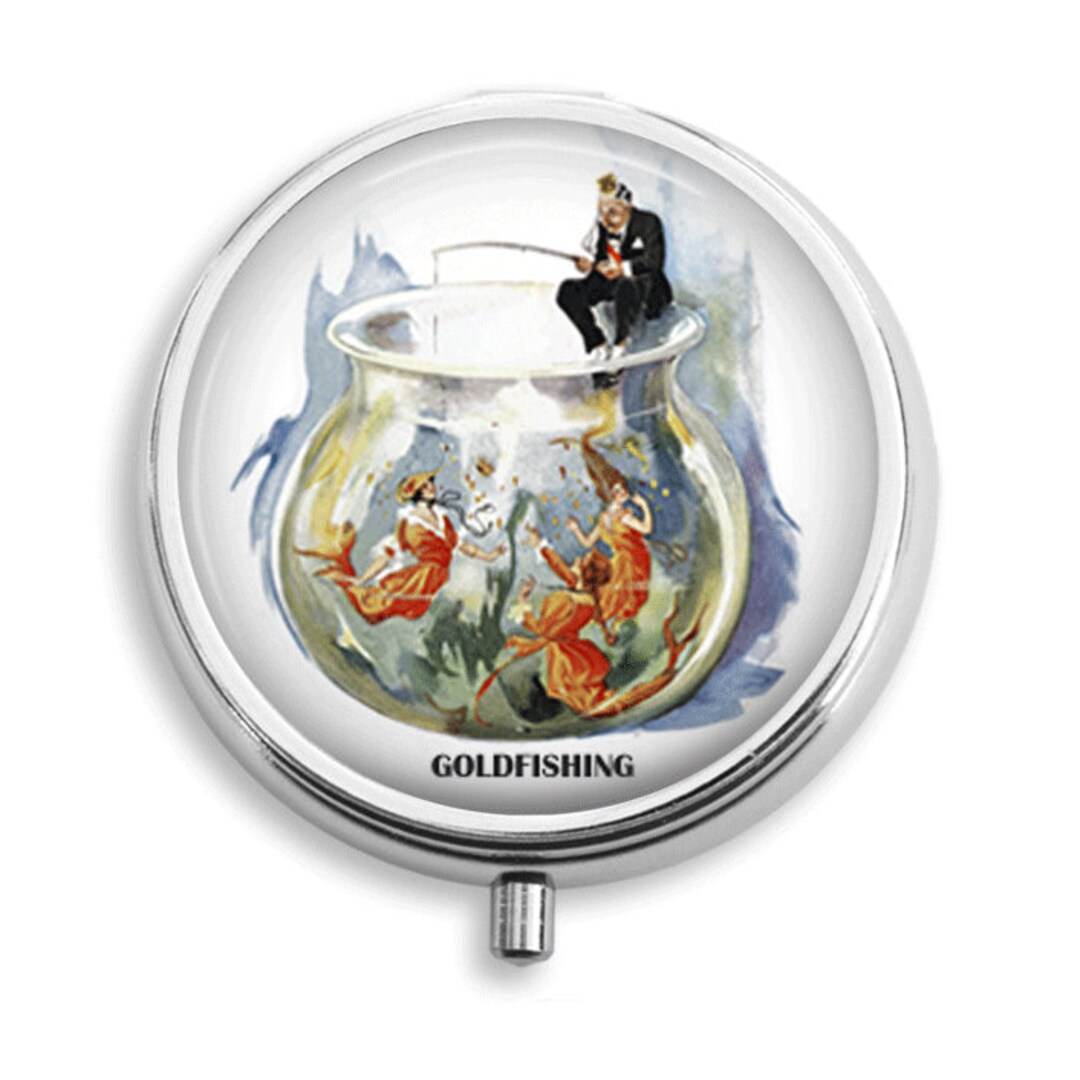Pill Box, Fishbowl, Goldfish Mermaids, Funny, Humor, Pill Holder Pill ...