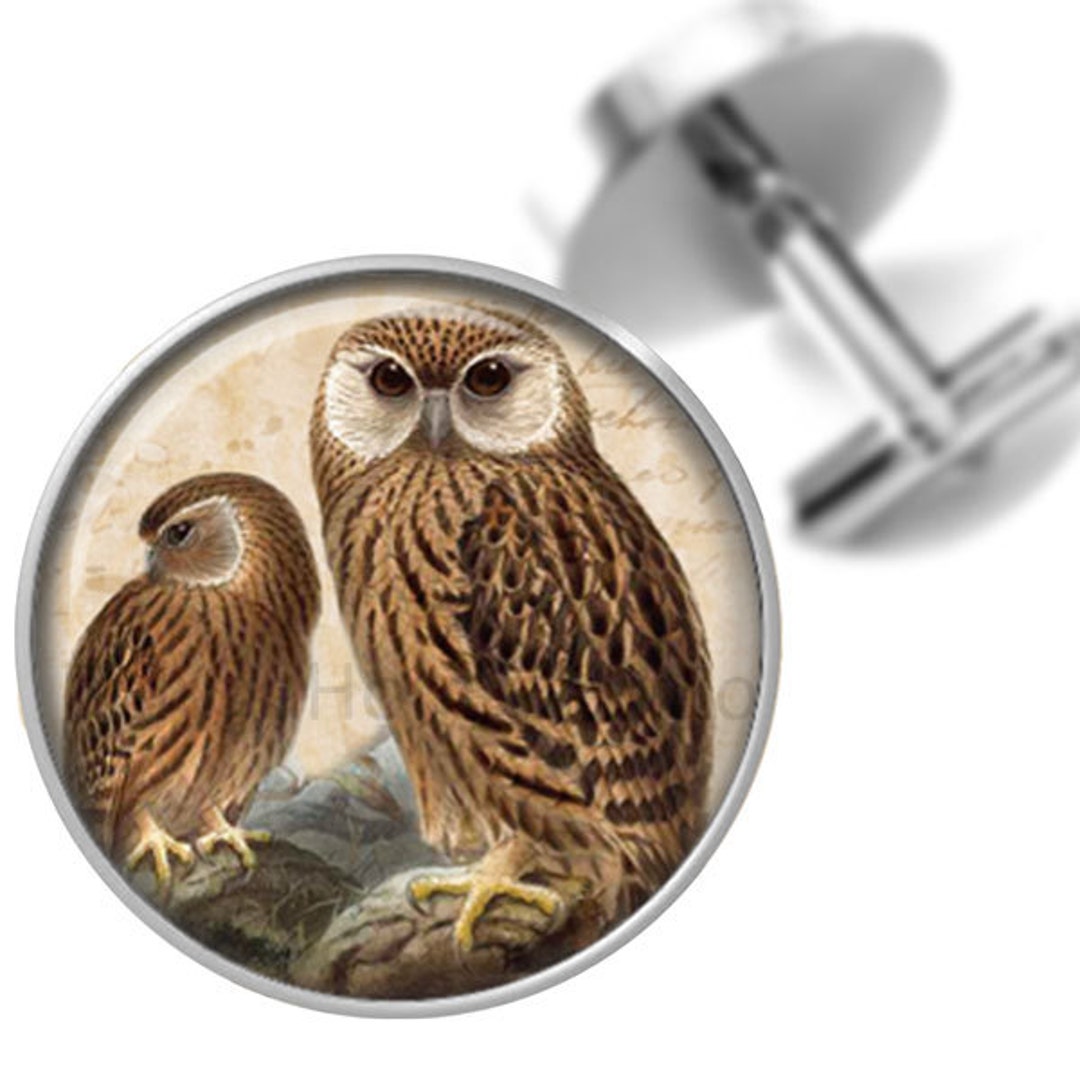 Cufflinks Barred Owls Handmade Cuff Links for Groomsmen Fathers Dads ...
