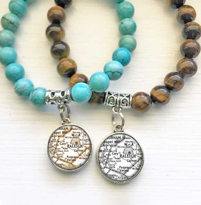 Raleigh Cary Apex North Carolina / Beaded Bracelet With NC Map - Etsy Raleigh Cary Apex North Carolina / Beaded Bracelet With NC Map - Etsy