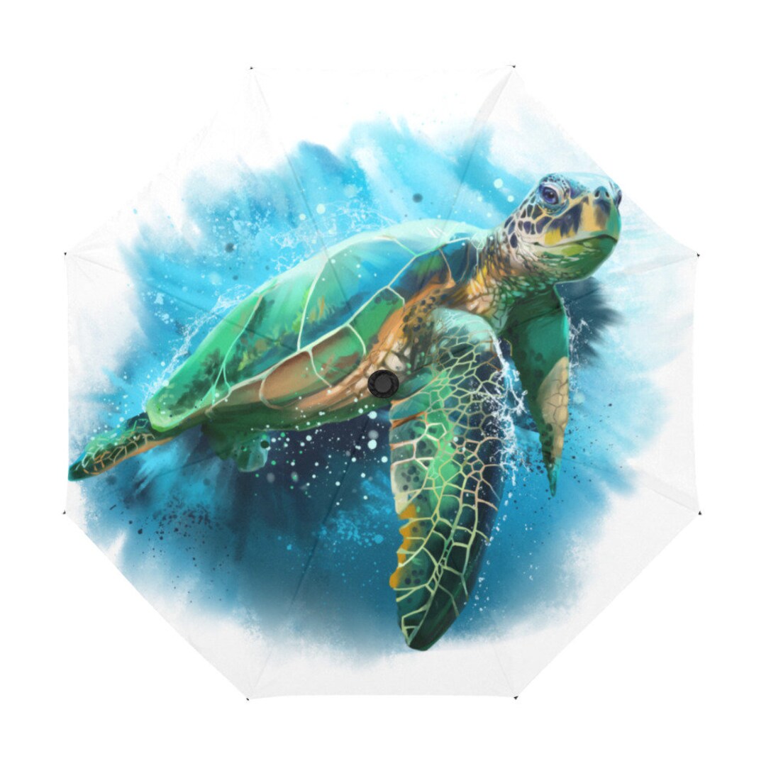 Rain Umbrella / Sea Turtle / Ocean Animals / Anti UV Automatic Premium ...