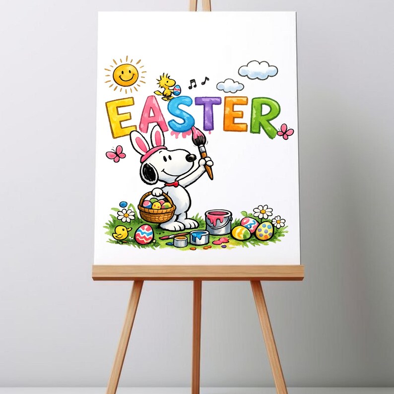 Paquete PNG de Snoopy de Feliz Pascua: Diseños de camisetas para ...