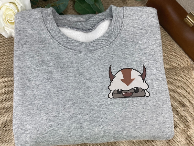 Set 2 Flying Bison PNG Embroidery Design, Appa Stitch Anime File ...