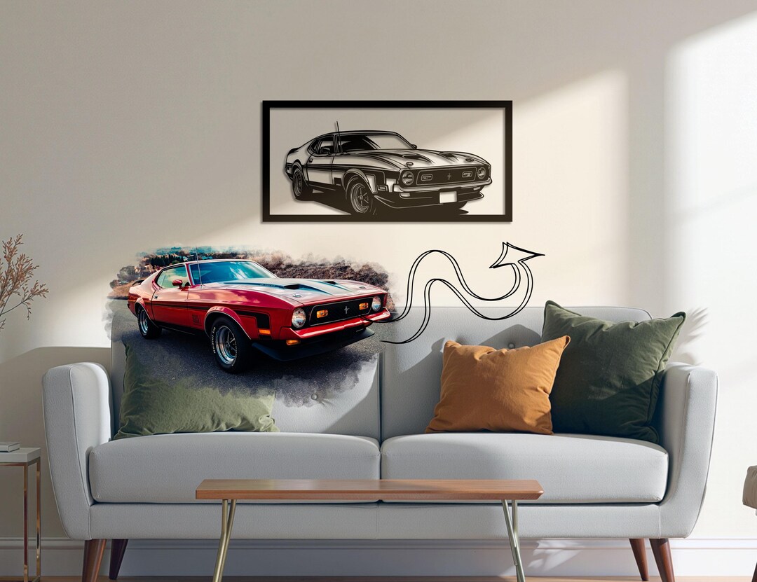 Custom Car Portrait Metal Art – Personalized Auto Line Drawing Sign - Etsy