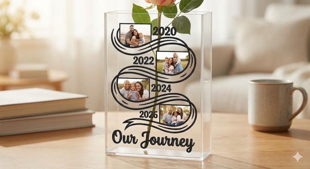 Personalized Acrylic Photo Timeline – Our Journey Custom Family ...
