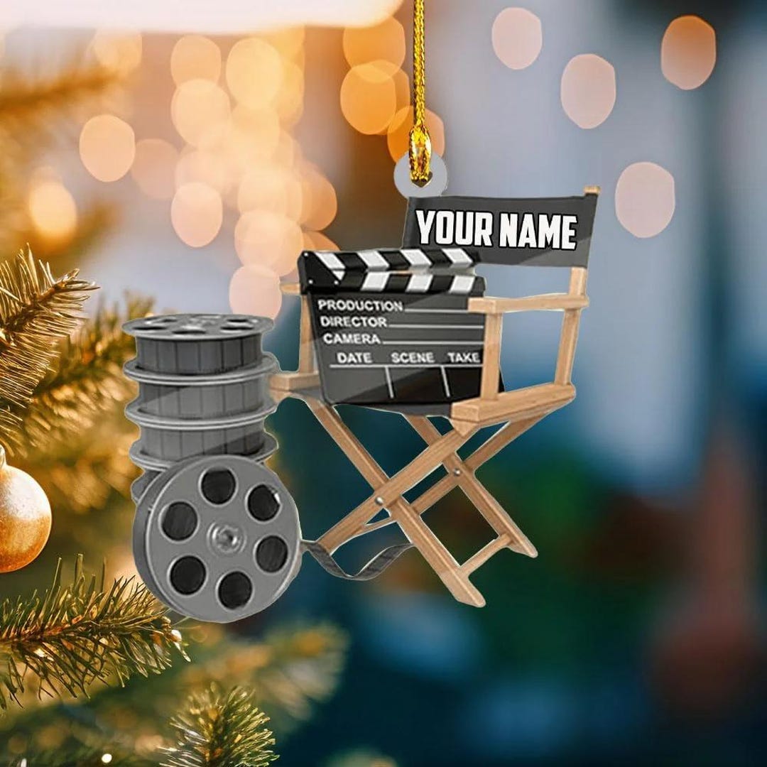 Personalized Film Clapboard Christmas Ornament - Etsy