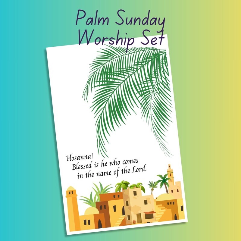 Palm Sunday Church Bulletin Cover - Etsy