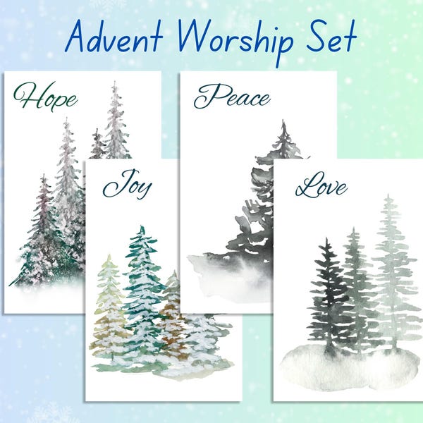 Advent Love Bulletin Cover - Etsy
