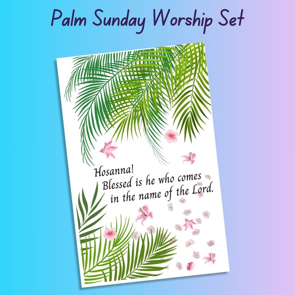 Palm Sunday Church Bulletin Cover - Etsy