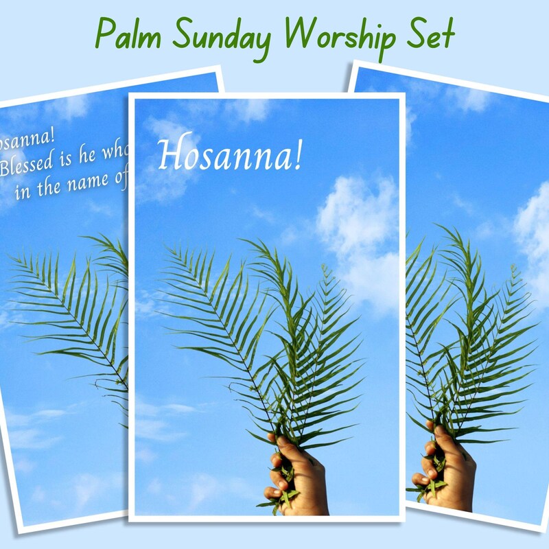Palm Sunday Church Bulletin Cover - Etsy