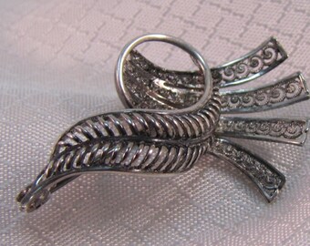 Modernist Peter Brams Brutalist Inspired Hammered Sterling Chatelaine ...