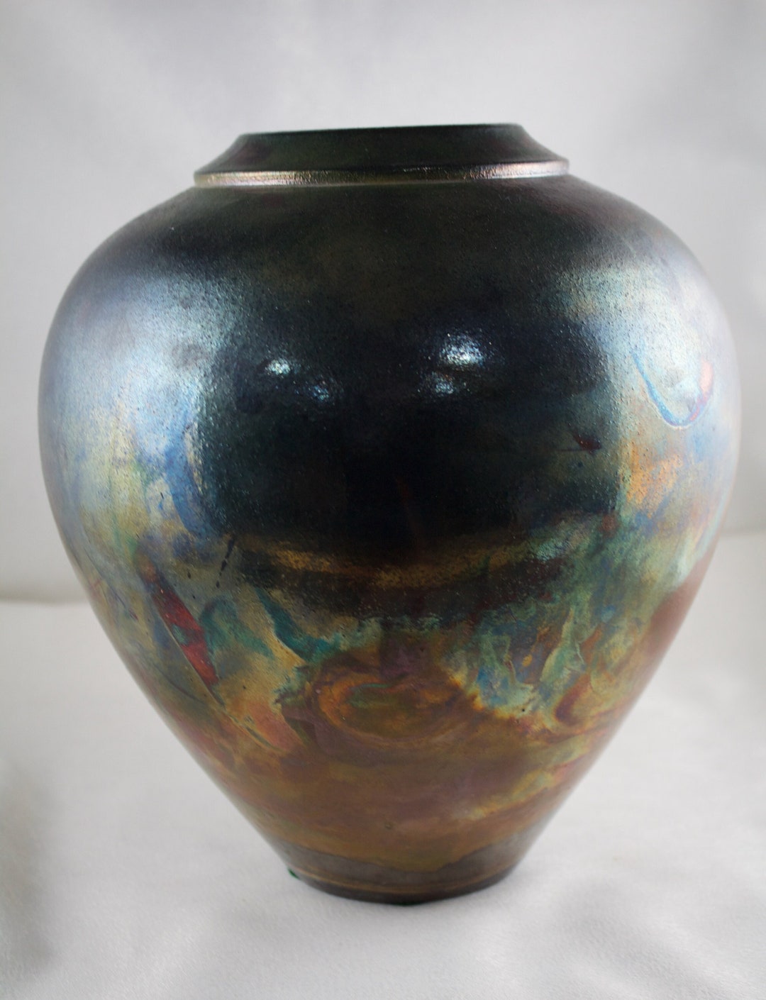 Vintage Artisan Signed Raku Pottery Vase - Etsy