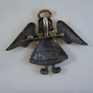 Vintage Carol Henry Designs Sterling Guardian Angel Pendant or Brooch ...