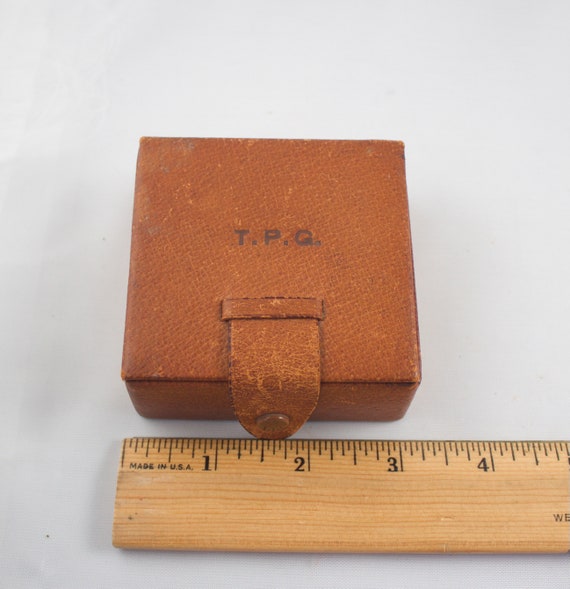 Antique Italian Leather Presentation Box, Leather Jew… - Gem