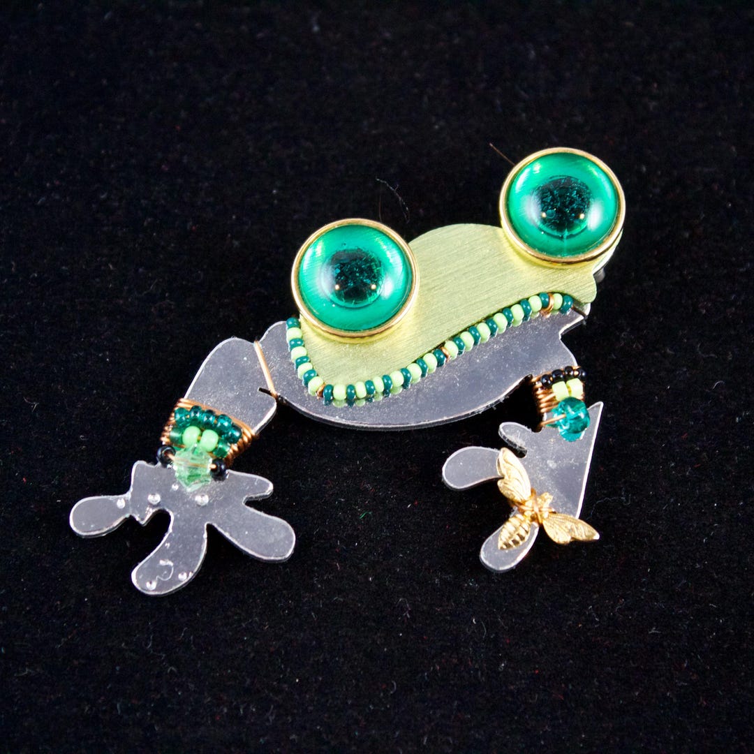 2001 Retired U2K Liztech Frog Brooch Handcrafted Brooch - Etsy