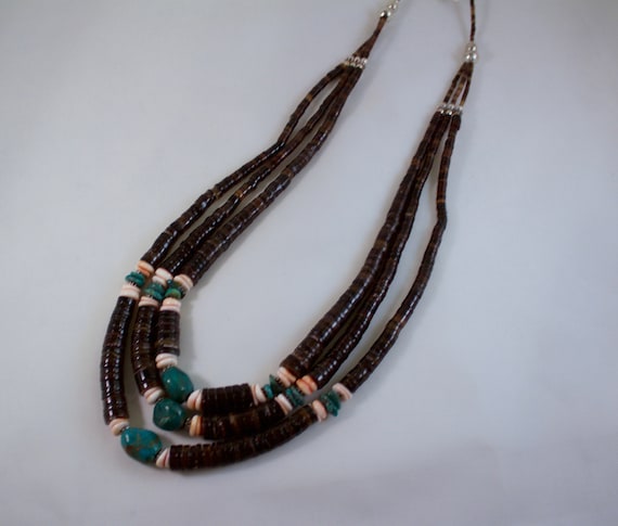 Native American Navajo Charlene Little 3 Strand Heish… - Gem
