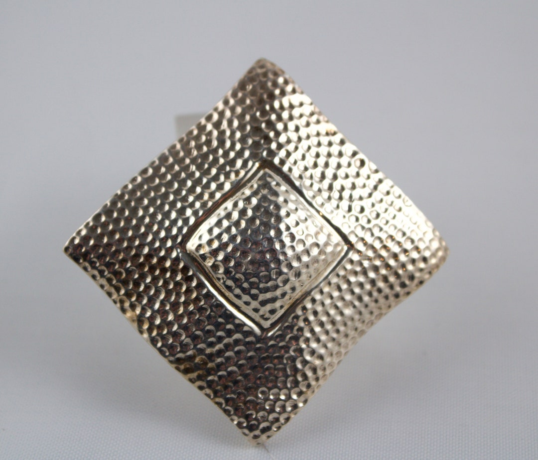 Modernist Peter Brams Brutalist Inspired Hammered Sterling Brooch - Etsy