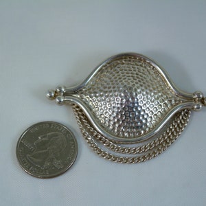 Modernist Peter Brams Brutalist Inspired Hammered Sterling Chatelaine ...