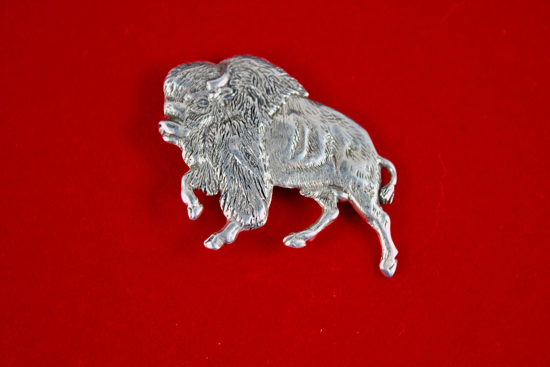 Vintage John Hartmann Dakota Studio Sterling Buffalo Brooch - Etsy