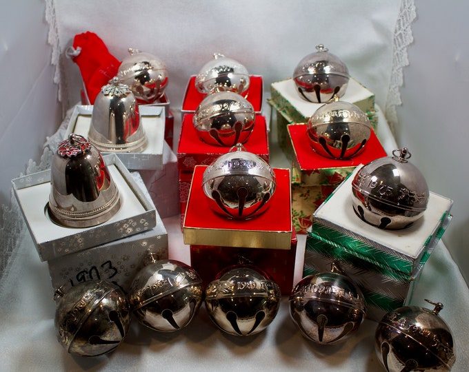 Vintage Wallace Christmas Sleigh Bells and Christmas Bells Silver ...