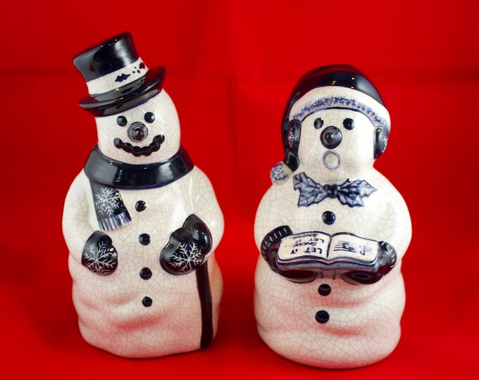 Vintage Potting Shed Dedham Pottery Mr or Mrs Snowman Figurine - Etsy