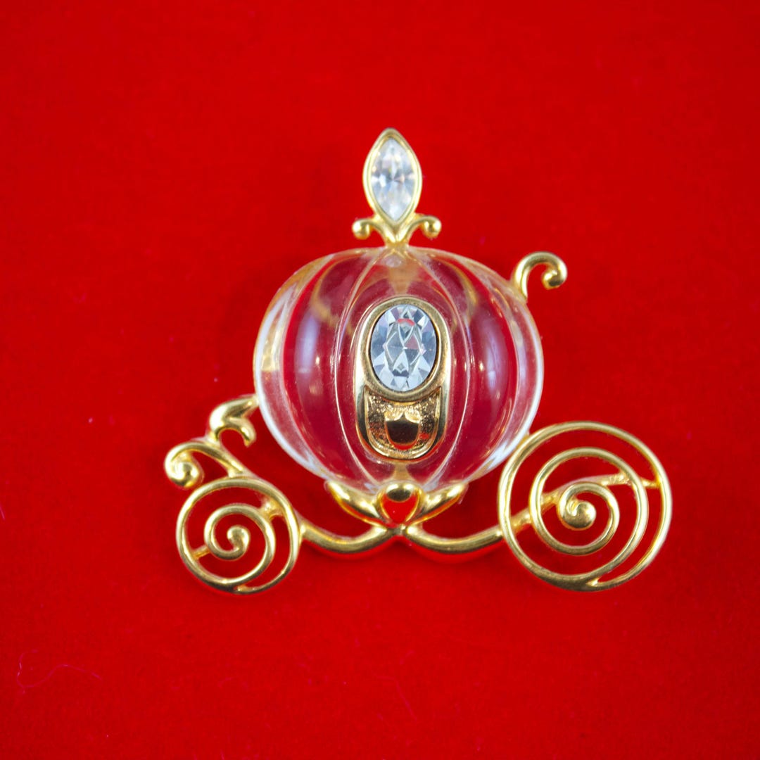 Vintage Napier for Disney Cinderella's Crystal Pumpkin Carriage Brooch ...