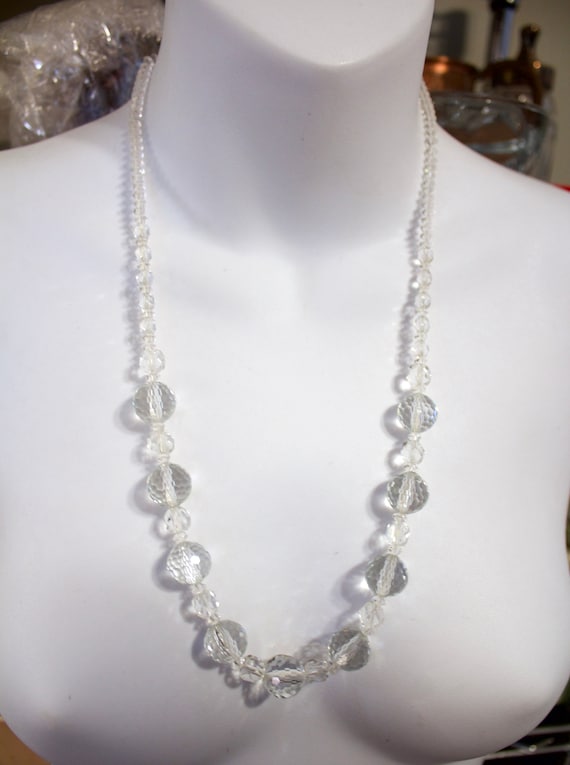 Vintage crystal bead necklace - Gem