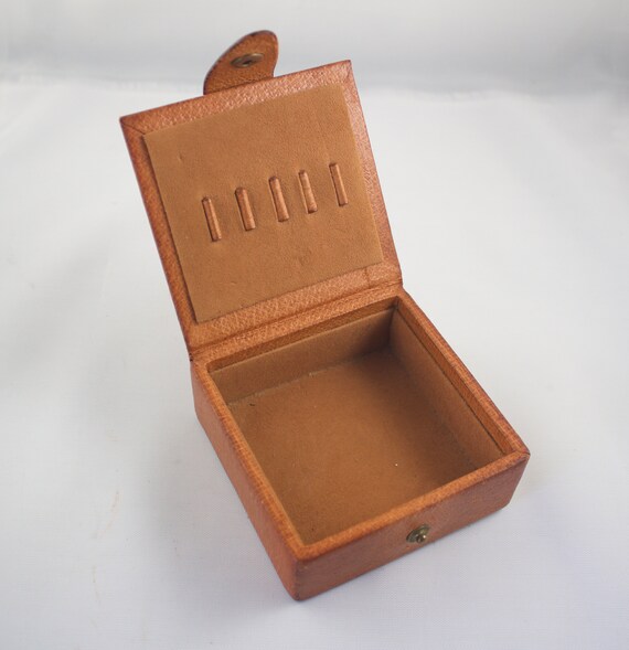 Antique Italian Leather Presentation Box, Leather Jew… - Gem