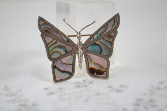 Vintage XOLA Cuernavaca Taxco Sterling and Inlaid Aba… - Gem