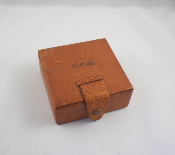 Antique Italian Leather Presentation Box, Leather Jew… - Gem