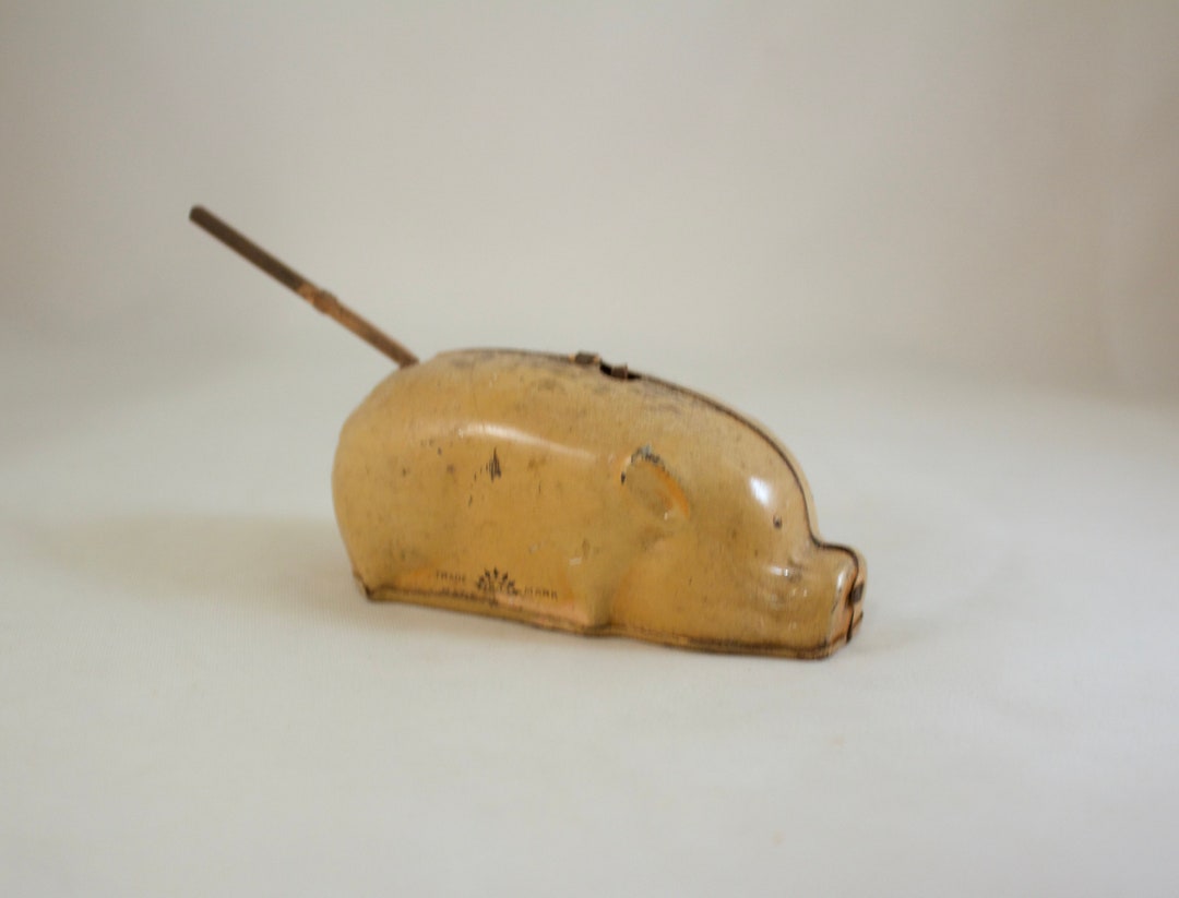 Vintage 1940s Wind-up Tin Toy Pig - Made in Japan - Etsy