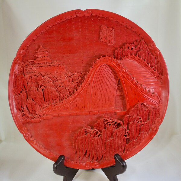 Cinnabar Plate - Etsy