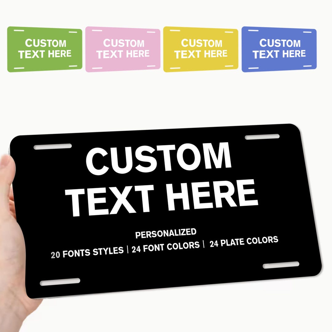 Personalized Car Tags, Custom License Plate, 6x12 Inch Aluminum Vanity ...
