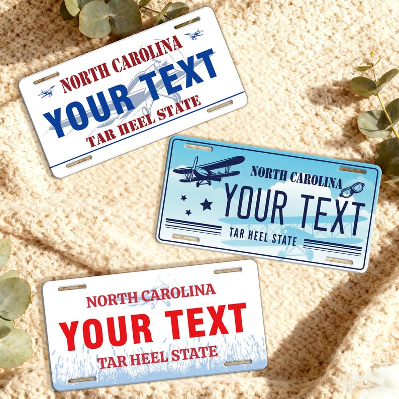North Carolina Custom License Plate, Personalized NC Souvenir Plate ...