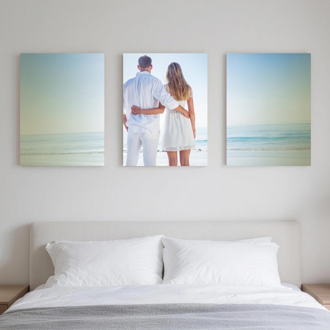 Custom Photo Triptych Wall Art Personalized 3 Panel Canvas From Your ...