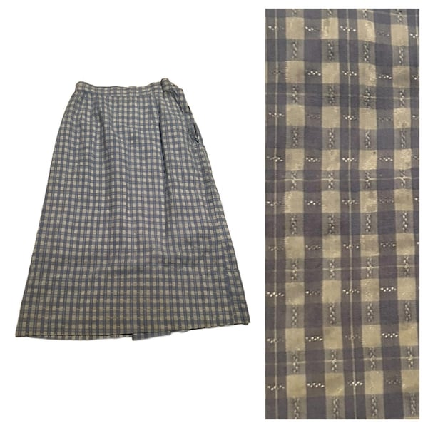 Checked Skirt Pencil - Etsy