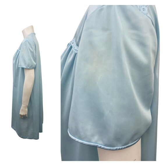1960s Blue Short Nightgown / Vanity Fair Short Sleeve… - Gem