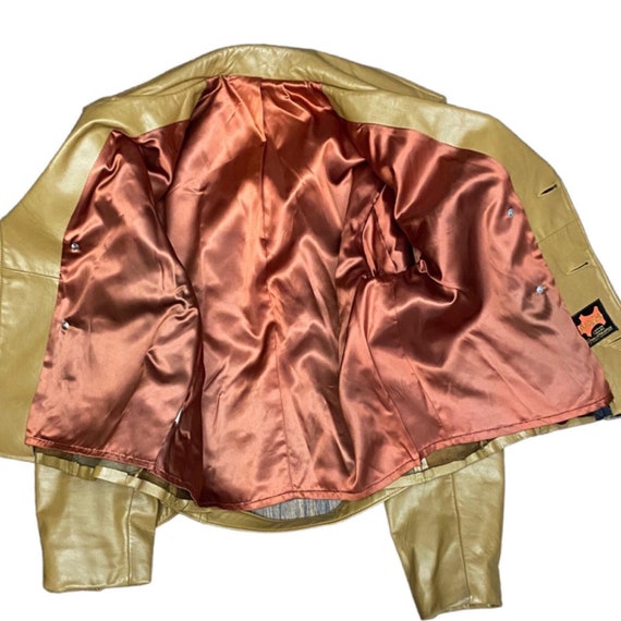 1960s Mod Brown Double Breasted Button Up Leather Jac… - Gem