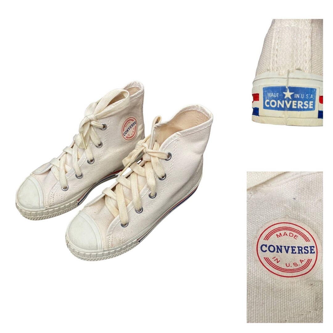 1960s Unworn Converse Blue Label Hi Tops Shoes USA Made / Toddler Boys ...