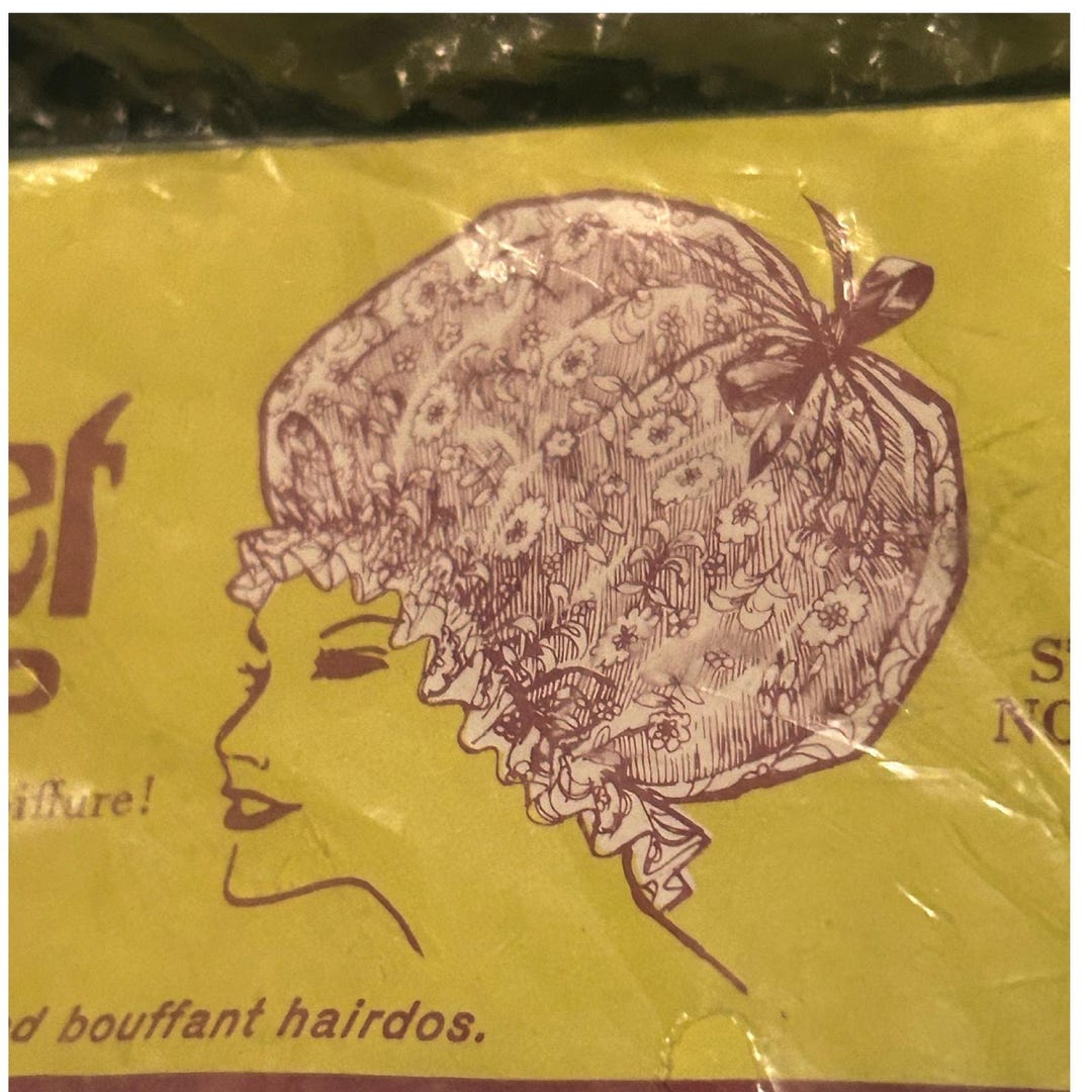 Deadstock 1960s Blue Floral Shower Cap for Bouffant Hair Styles - Etsy