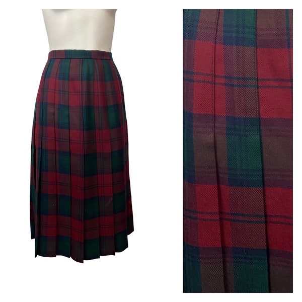 Red Plaid Skirt - Etsy