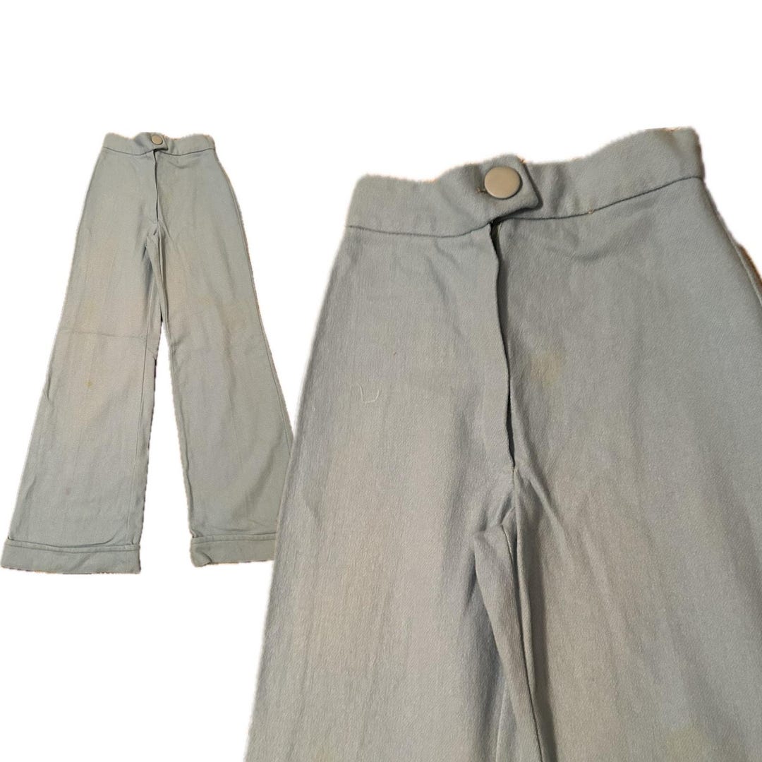 1970s Powder Blue Bell Bottom Trouser Pants / Women’s XS - Etsy