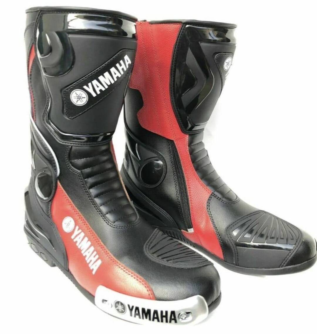 Yamaha Motorbike Original Leather Shoes Riding Motorcycle Racing Boots ...
