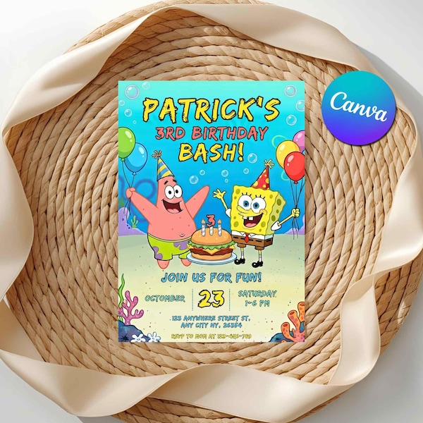 Bob Sponge Card - Etsy UK