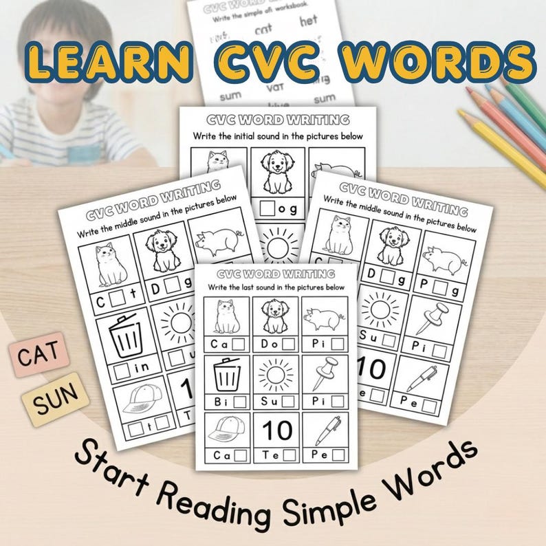 Phonics Workbook for Preschoolers | A-Z Sounds, CVC Words, Learn to ...