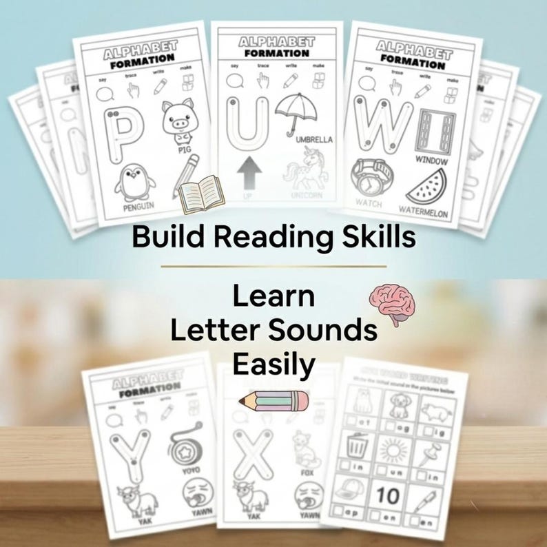 Phonics Workbook for Preschoolers | A-Z Sounds, CVC Words, Learn to ...