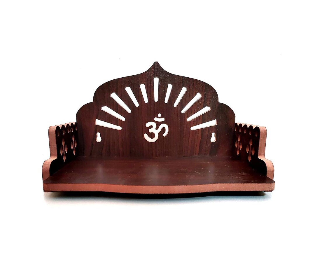 Small Wooden Temple: Pooja Stand, Home Decor (8.5x6x5.5 In) - Etsy